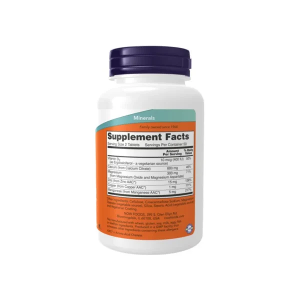 CALCIUM CIT. MAG. ZINC 100 TABS – Now de Venezuela